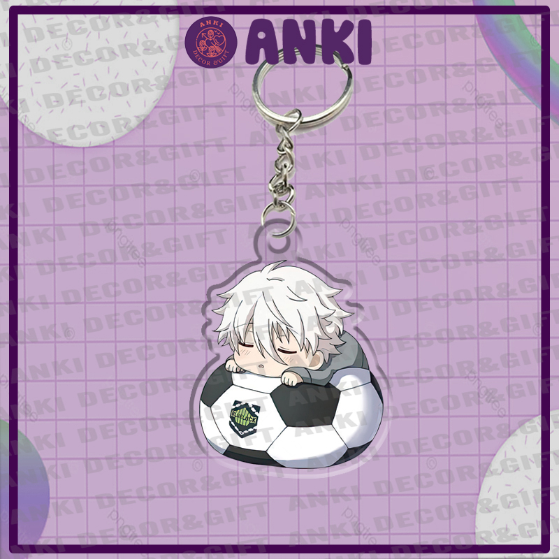 Keychain, keychain bluelock ver sleeping on the ball cute, chibi ...