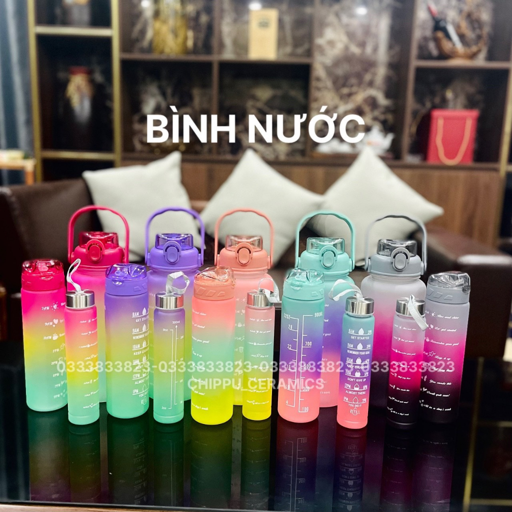 Water bottle, convenient 2 liter sports water bottle, combo set of 3 ...