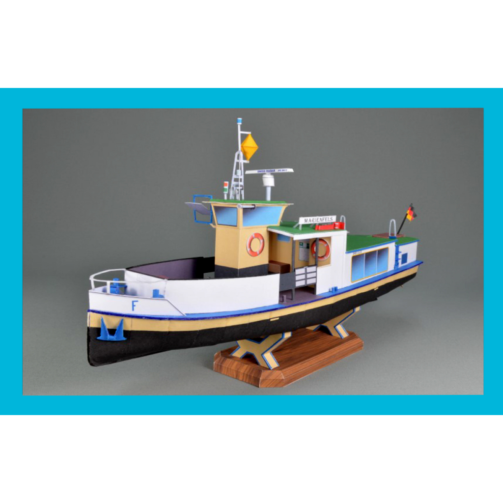 Paper ship 3D model assembly kit - Tugboat ship / papercraft) | Shopee ...