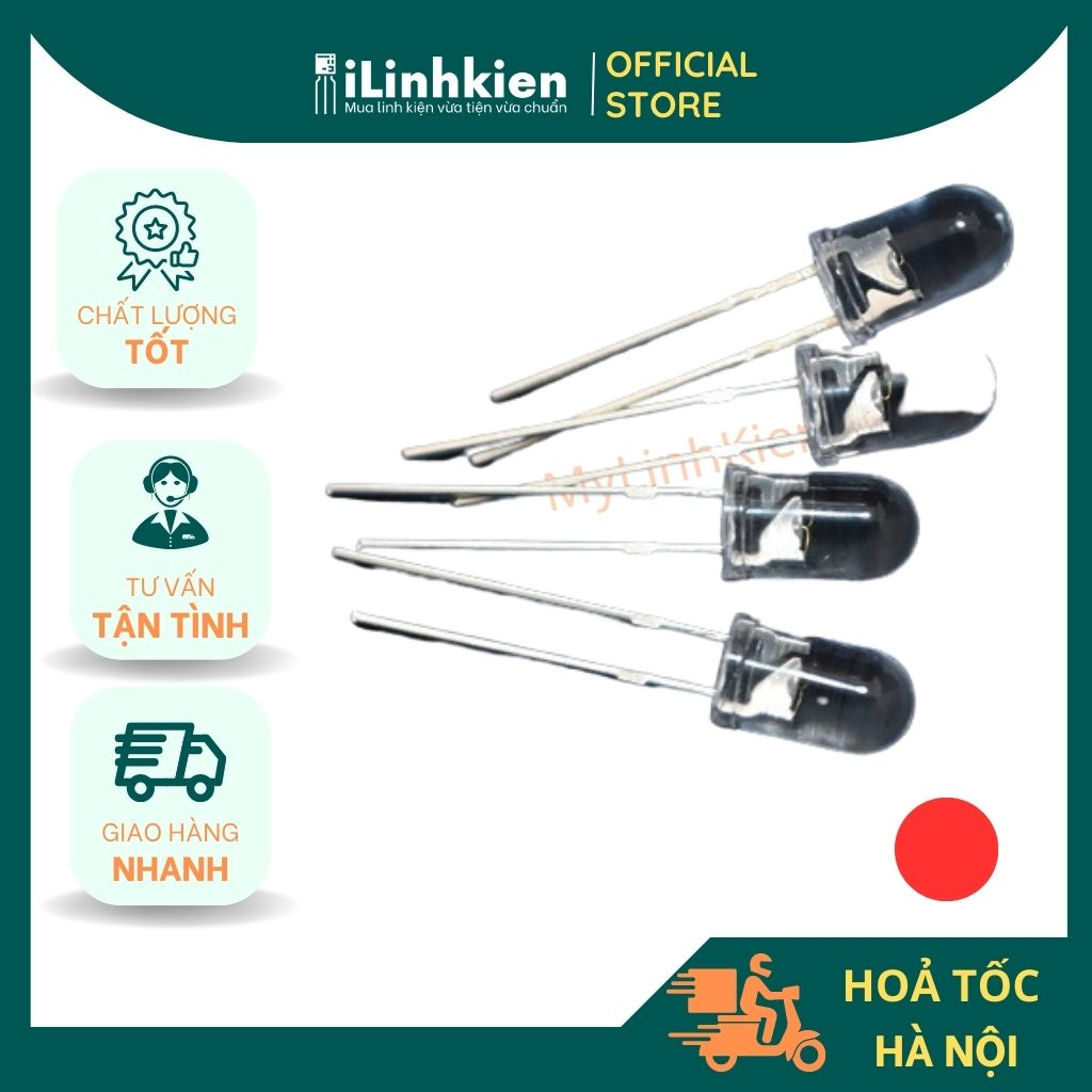 5mm red LED, transparent body, super bright, long legs, high quality ...