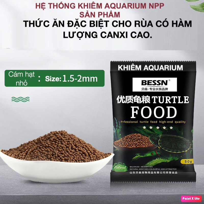 Food for cute baby green turtles, small size, PACKAGE 50G | Shopee ...
