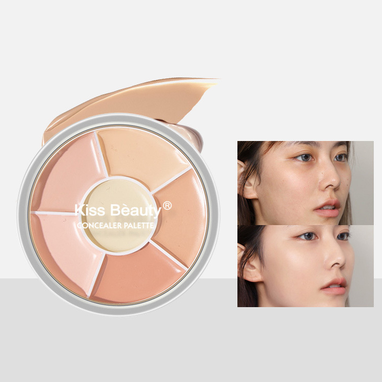 Kiss Beauty Concealer Palette contour with 6 color boxes covers all ...