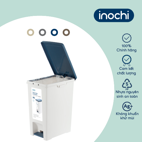 Trash can with lid, INOCHI trash can, Hiro 30L rectangular foot pedal ...