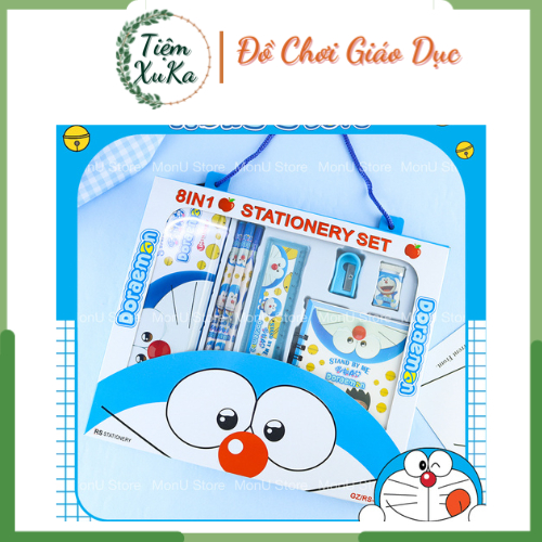 Learning kit SET 1 cute DORAEMON DOREMON figure for children | Shopee ...