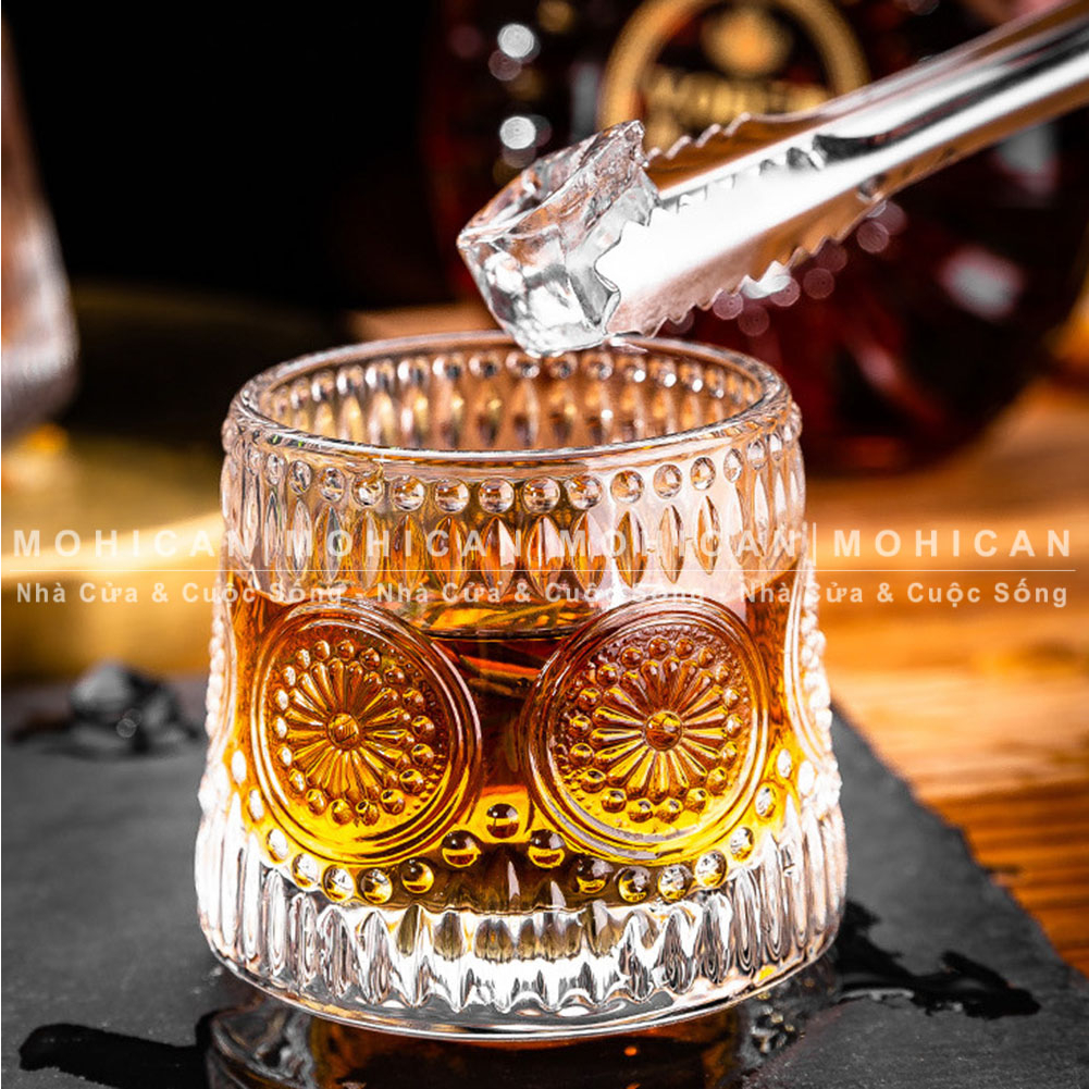 Set of 6 round polka dot tilted glass cups 170ml Deli KB148C, 360 ...