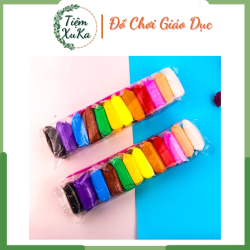 Combo of 12-color self-drying clay, safe for modeling, high quality ...