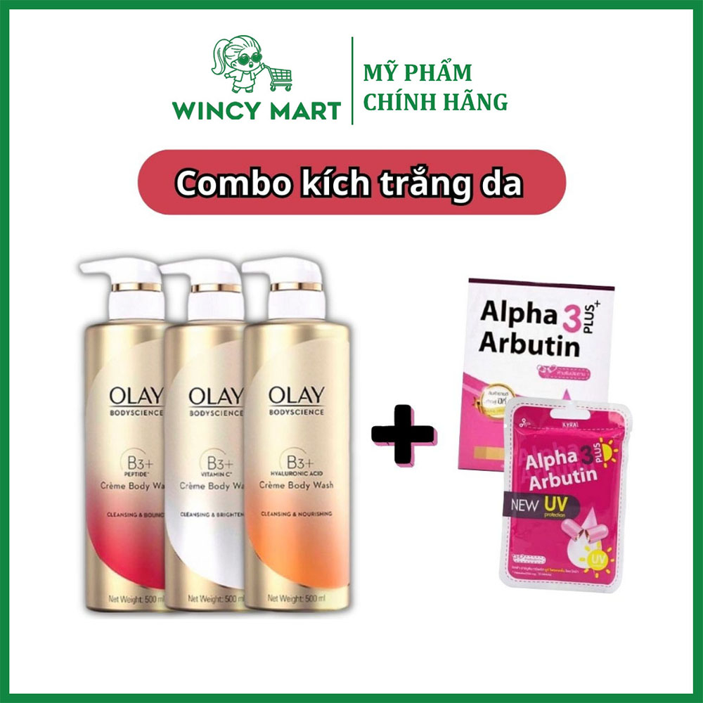 [Skin Whitening Combo] Includes Thai Olay Shower Gel + Alpha Arbutin ...