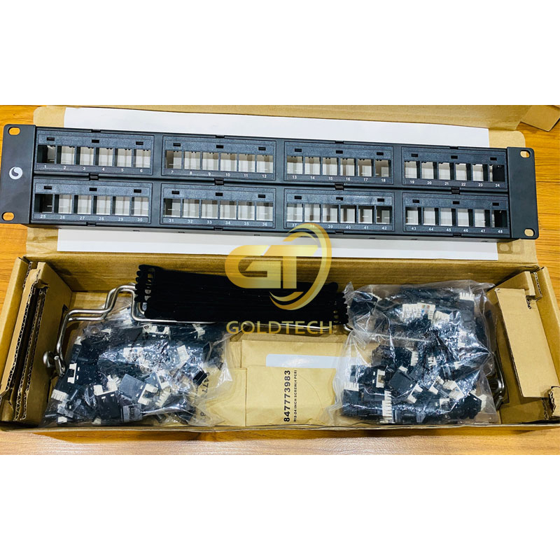 Patch Panel 48 ports Cat6 AMP - Commscope with iron bracket | Shopee ...