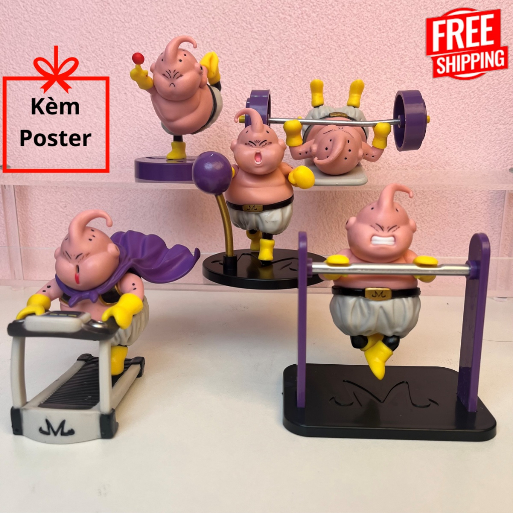 [Hot Item] Set of 5 extremely cute Majin Buu models - dragon ball ...