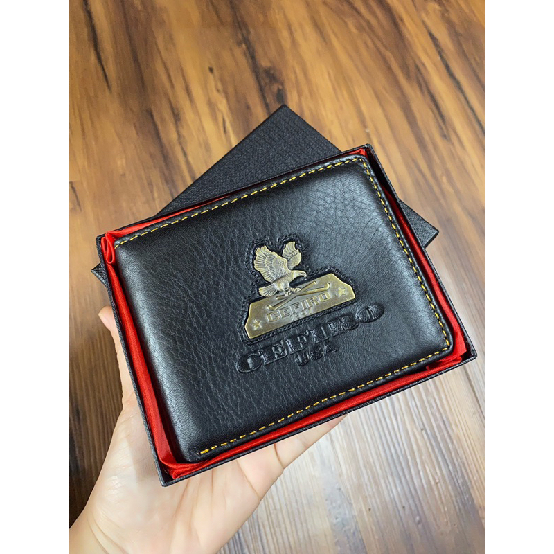 Beautiful Cefiro High Quality Cowhide Men's Wallet, Full Box | Shopee ...