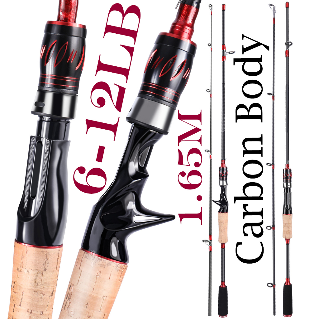 Sougayilang 1.65M / 5.4ft Spinning Fishing Rod Max Power Pull 12lb ...