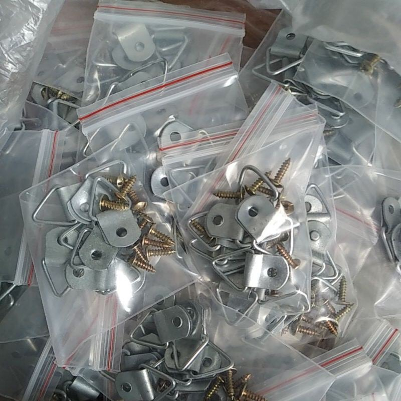 10 picture hangers with screws and picture hanging buttons | Shopee ...