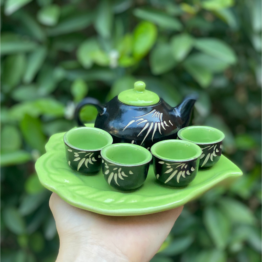 Bat Trang altar tea set, capacity 60ml | Shopee Philippines