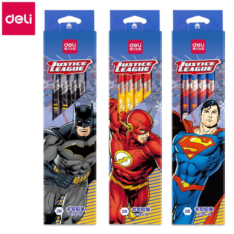 Deli Superman Pencil Box Includes 12 Trees | Shopee Philippines