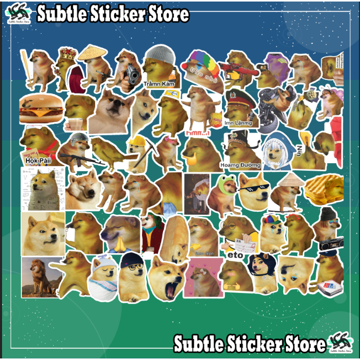 [Meme Cheems] - Combo Set 10/15/20/25/30 Sticker cheems dog decorative ...