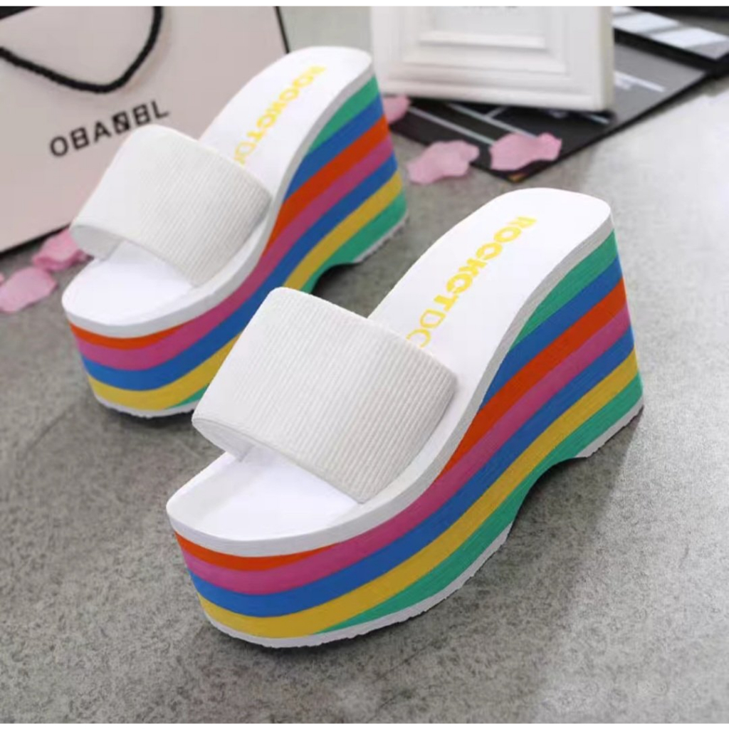 Rainbow HORIZONTAL CAST CANE SLIPPERS | Shopee Philippines