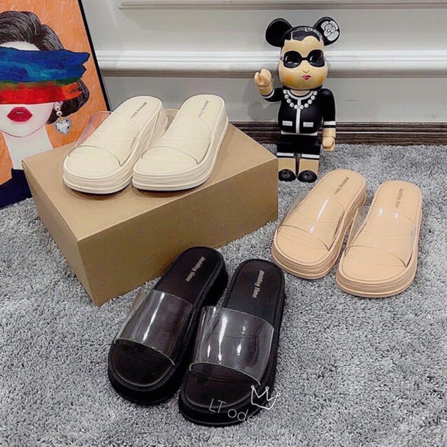 Horizontal-strap slippers 1 version V209 high-soled wide-strap slippers ...