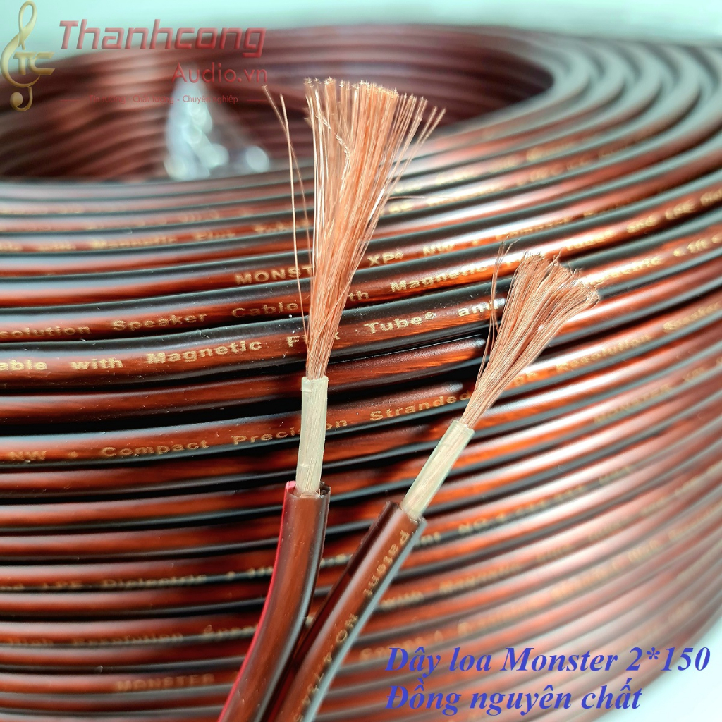 Monster XP speaker cable 2 cores 2*150 red brown pure copper - unit ...