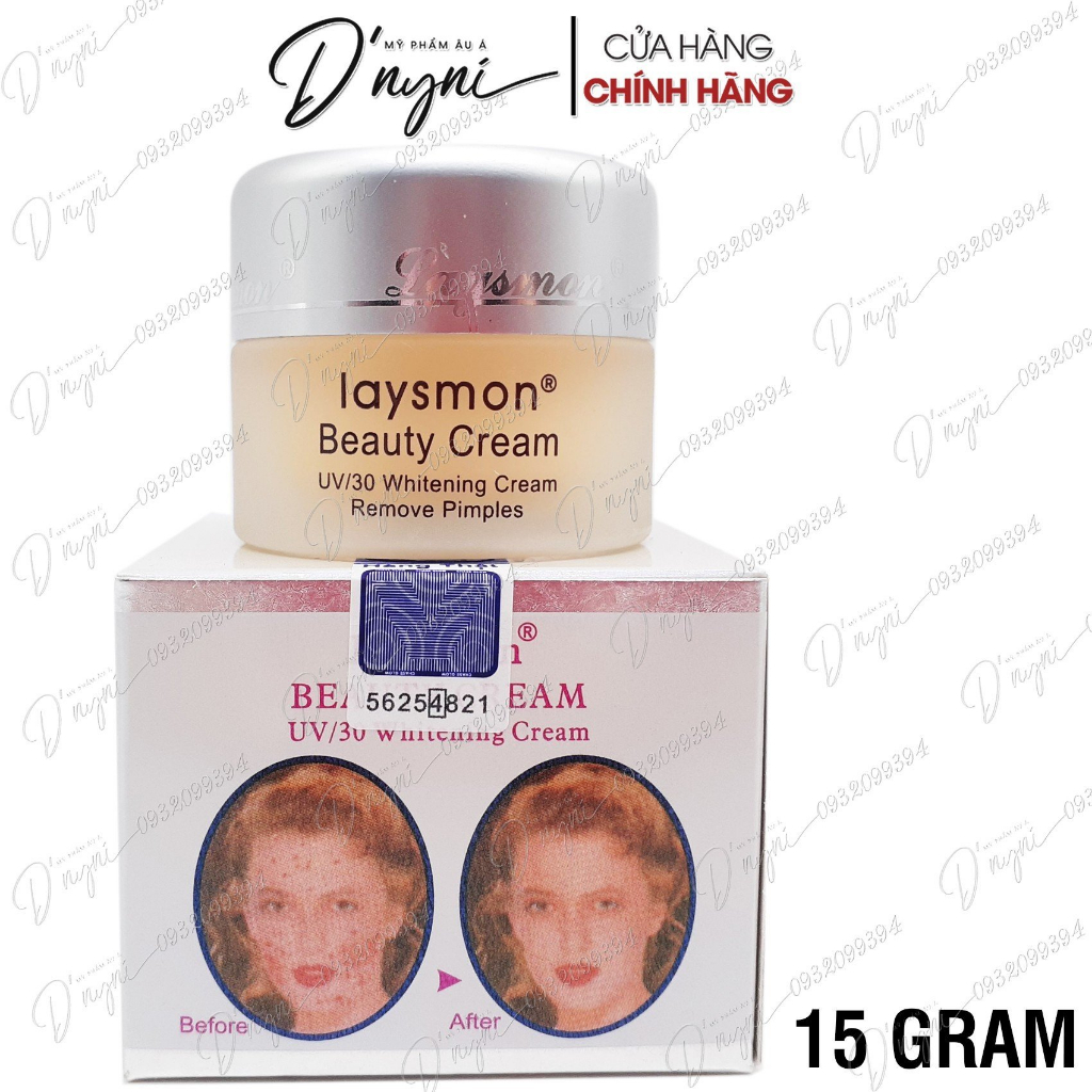 Laysmon Beauty Cream UV/30 Whitening Cream Effect 4 in 1 Taiwan 15 Gram ...