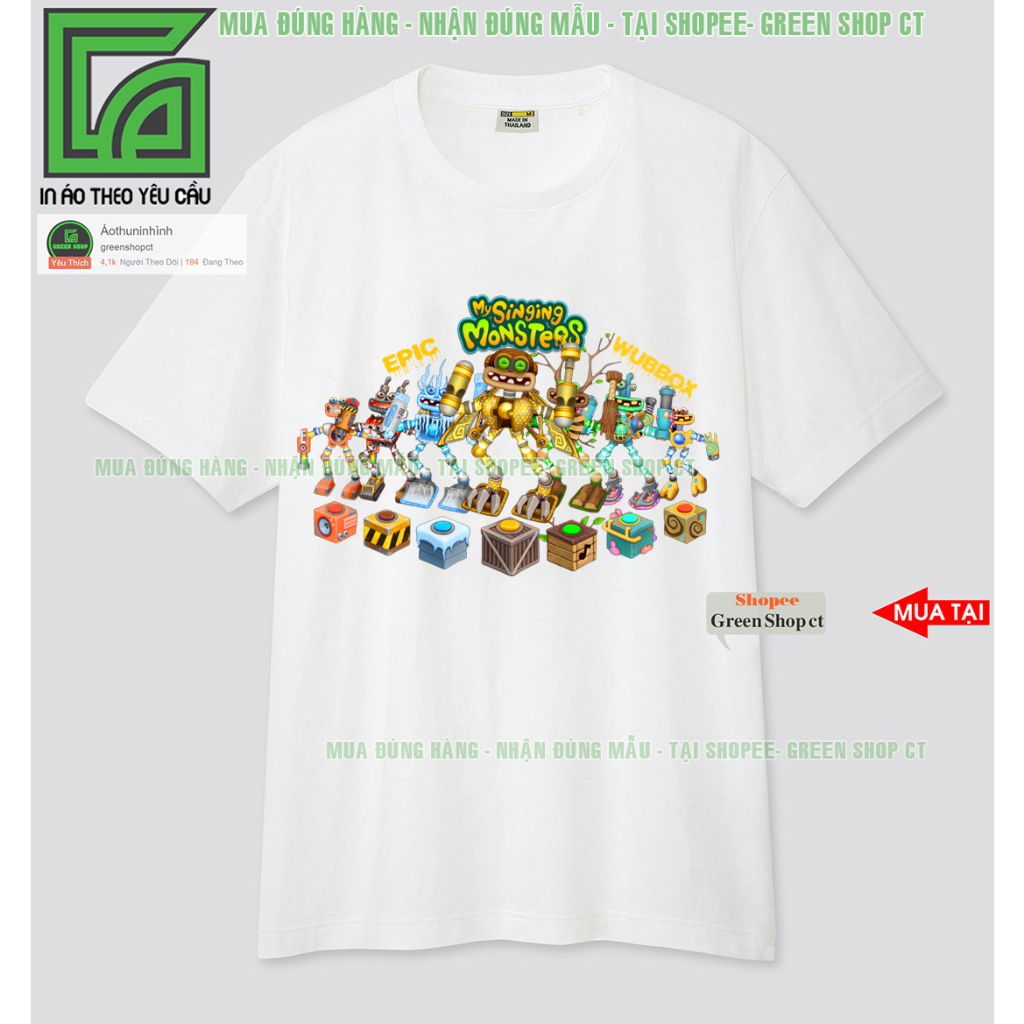 Epic Wubbox My Singing Monsters T-Shirt - Many Characters White S464 ...