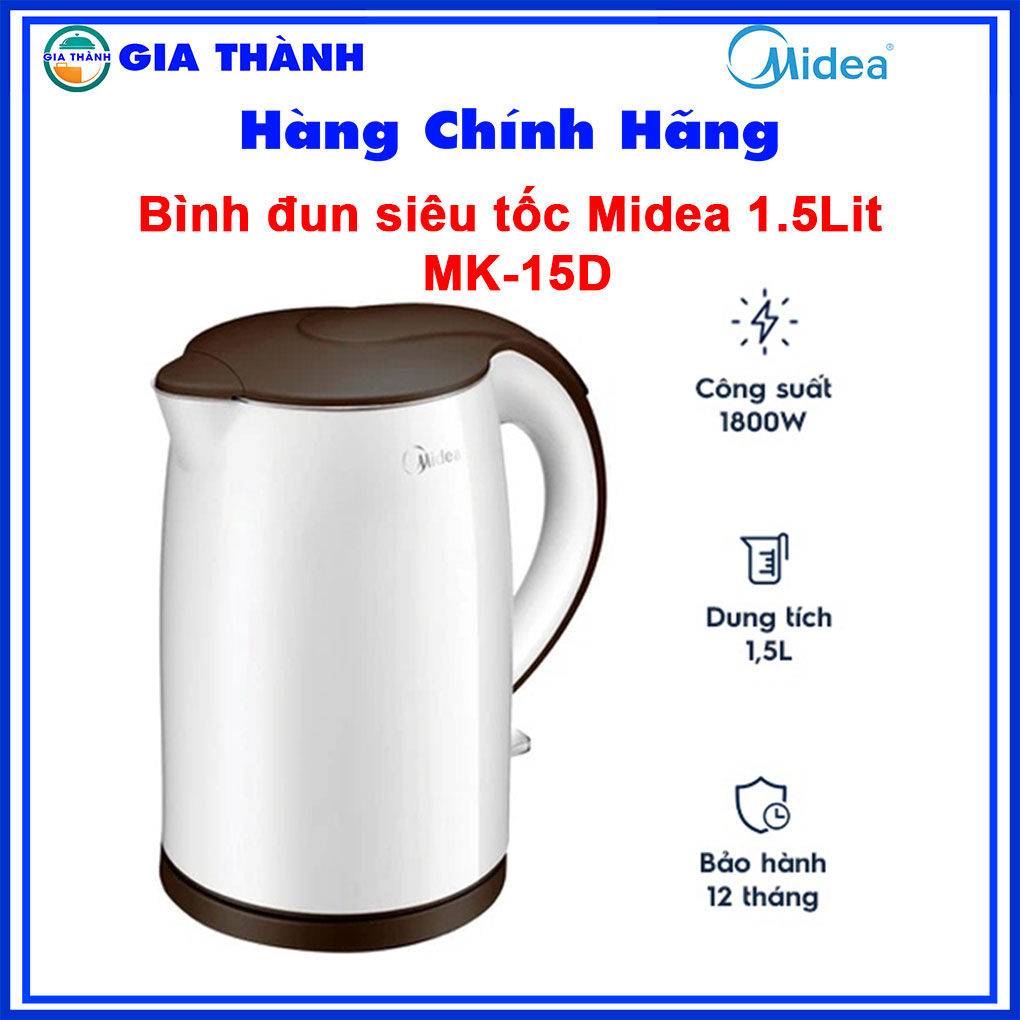 Midea MK-15D 1.5Lit electric kettle, Boils quickly, saves electricity ...