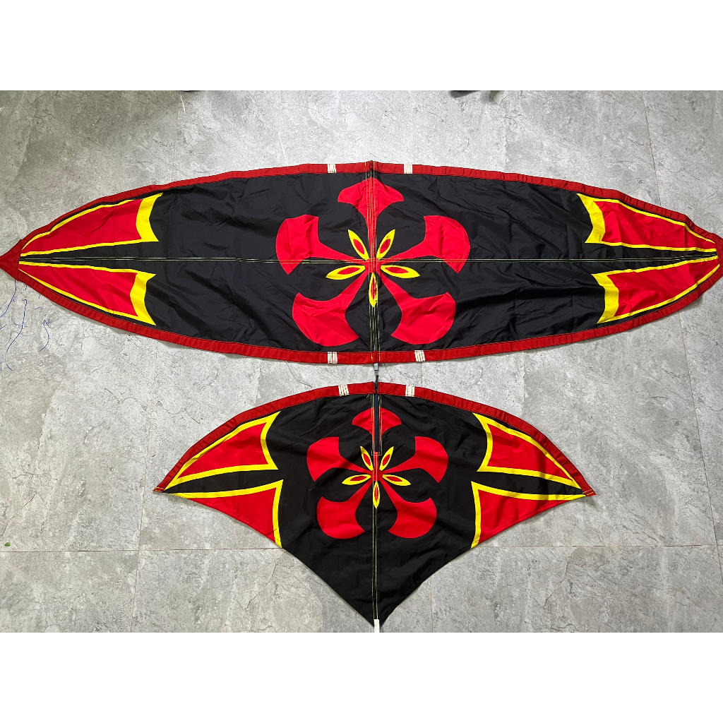 Kite shirt with 2m red phoenix flowers, super beautiful fabric (product ...