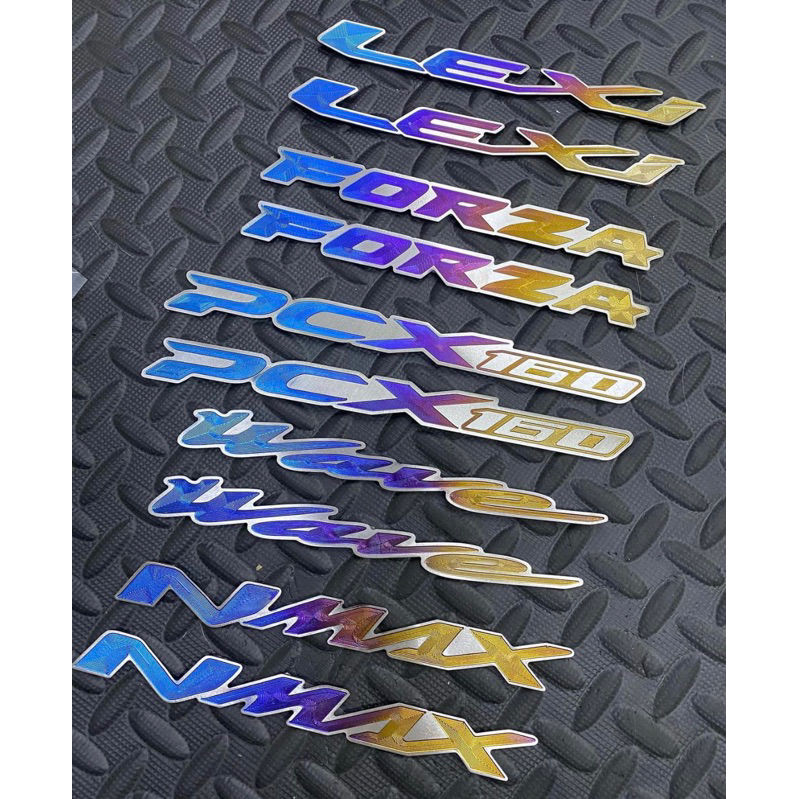 Titanium car sticker titanium emblem xmax nmax pcx vario click | Shopee ...