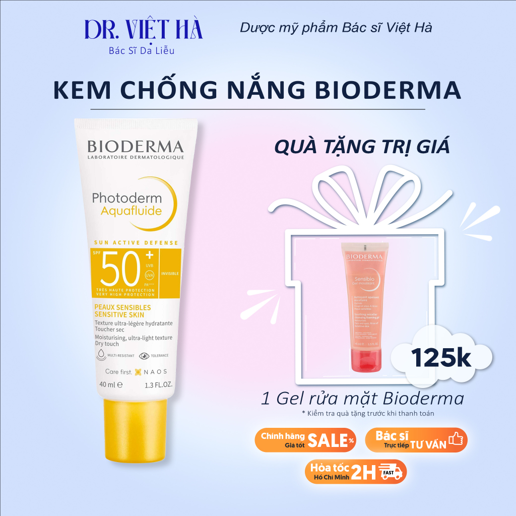 Bio Photoderm Aquafluide Creme SPF50+ 40ml Sunscreen| Recommended By Dr ...
