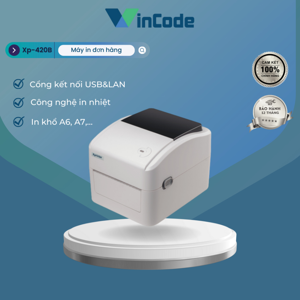 Thermal printer, Xprinter XP-420B order printer, barcode label printing ...