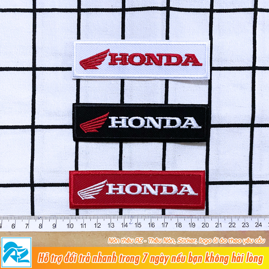 Heat ironed fabric Patch embroidered with honda logo - Ironing Sticker ...