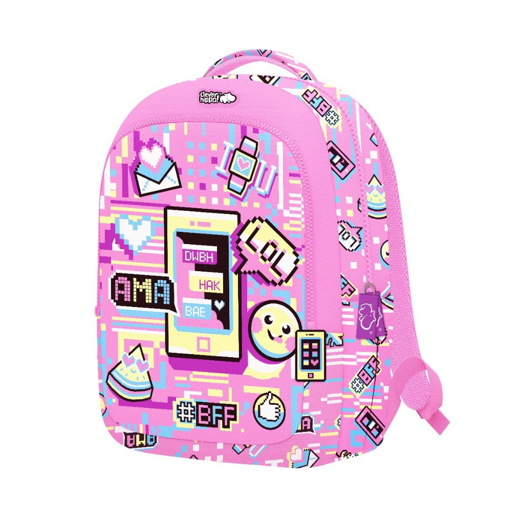 Clever Hippo mini backpack new model 2023 Easy Go Emoji World - Pink ...