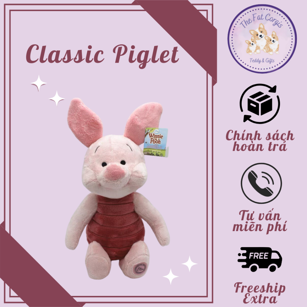 Wooden Piglet movie character teddy bear 50cm | Shopee Philippines