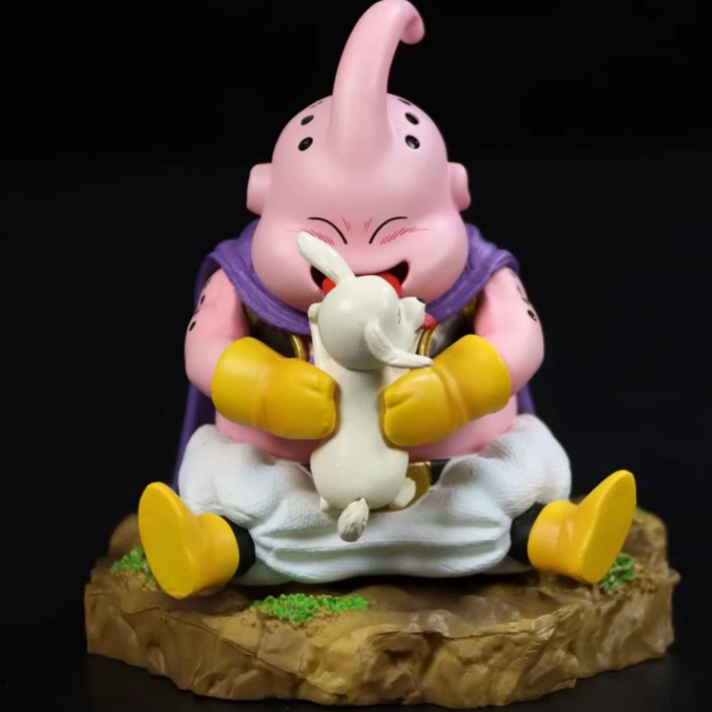 Very cute 10cm tall Majin Buu playing with a puppy - dragon ball model - GaGa model | Shopee ...