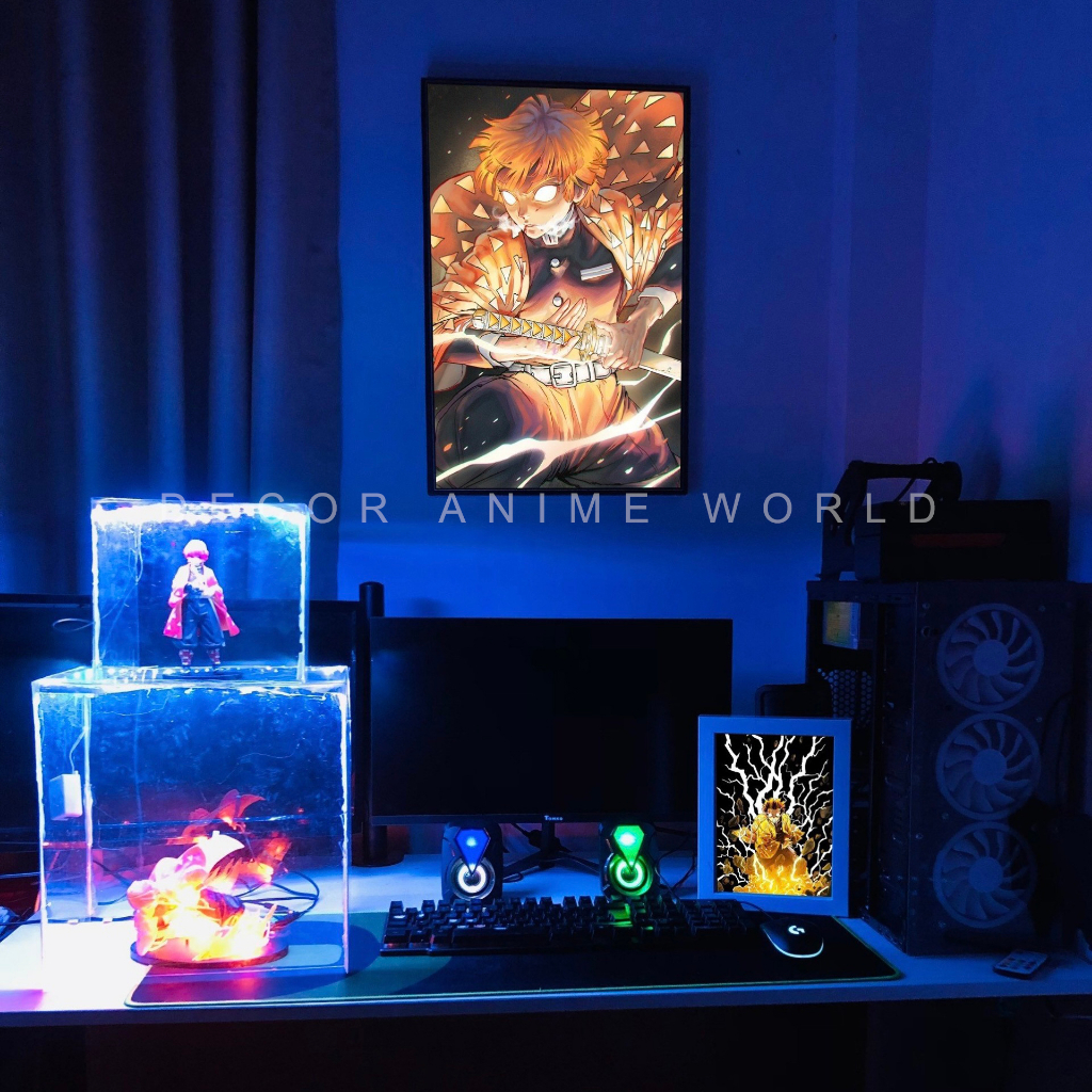 Zenitsu decor Combo - Kimetsu no yaiba, led spot painting, light ...