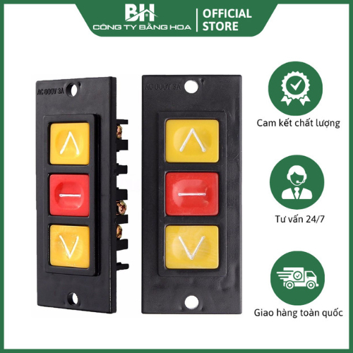 Black 3-Button Rolling Door Switch, Rolling Door Control, Glass Surface ...