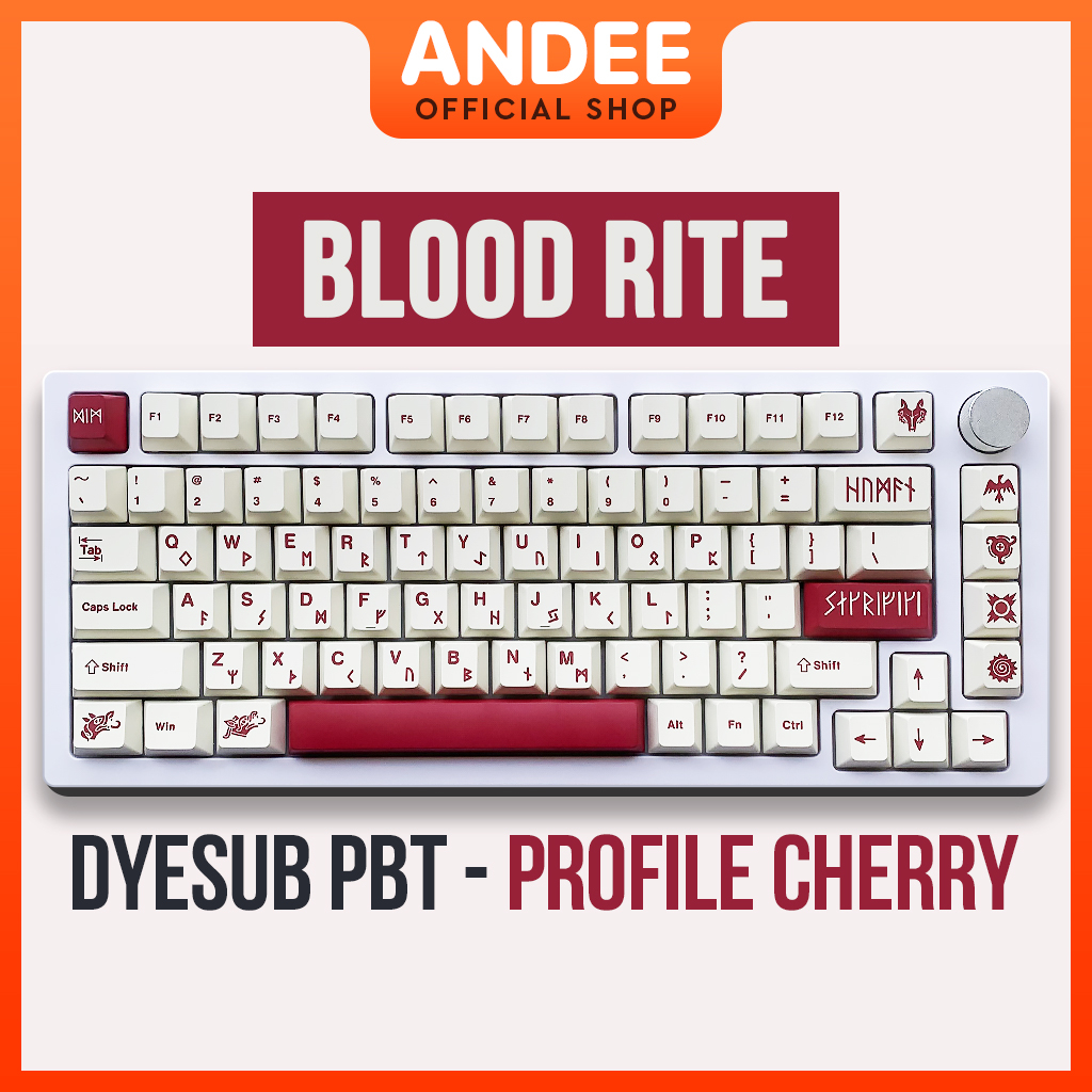 Beautiful color Blood Rite PBT Dyesub keyboard button Keycap for ...