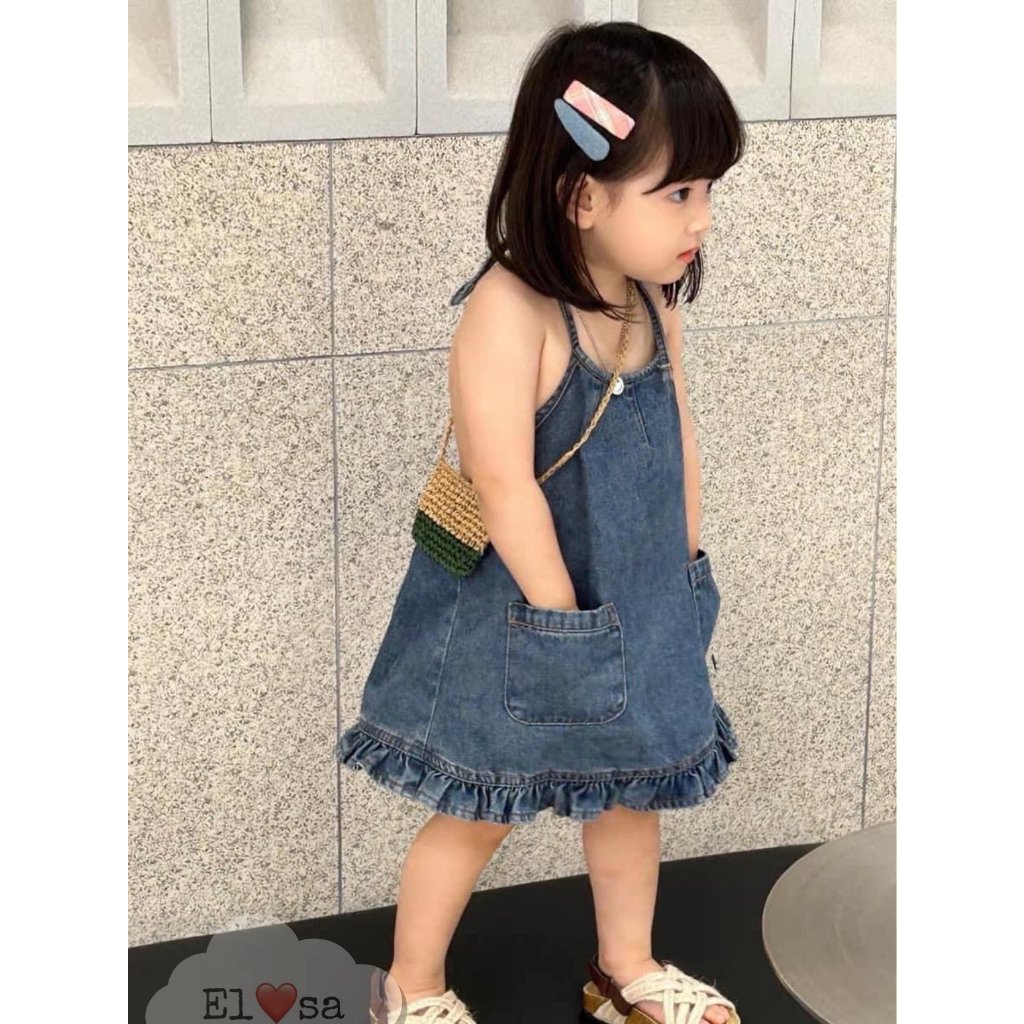 Girls' dresses - Super cute bibs for children 1-8 years old | Shopee ...