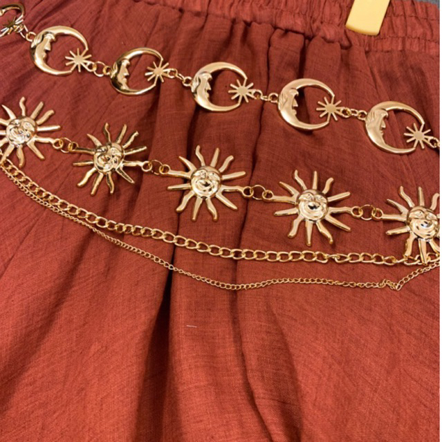 Vintage Bohemian Sun/Moon Belt Chain | Shopee Philippines