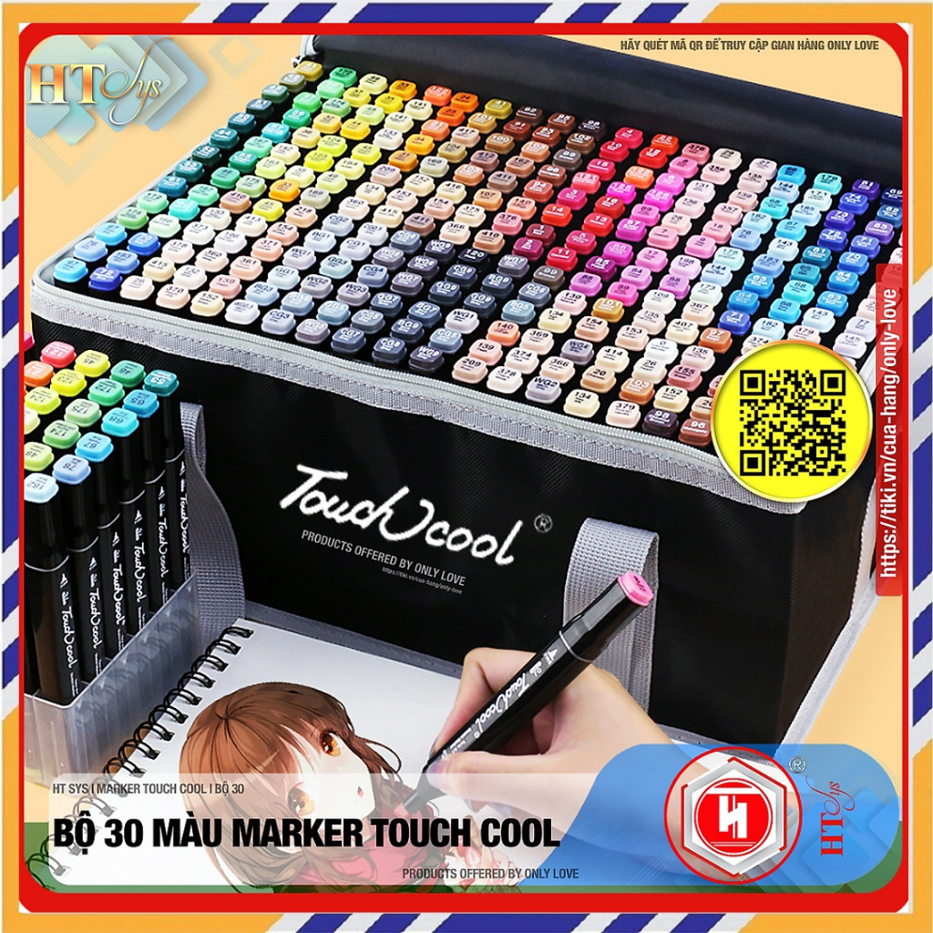 Genuine Touchcool Marker Colored Pens Set of 40 Watercolor Pens for ...