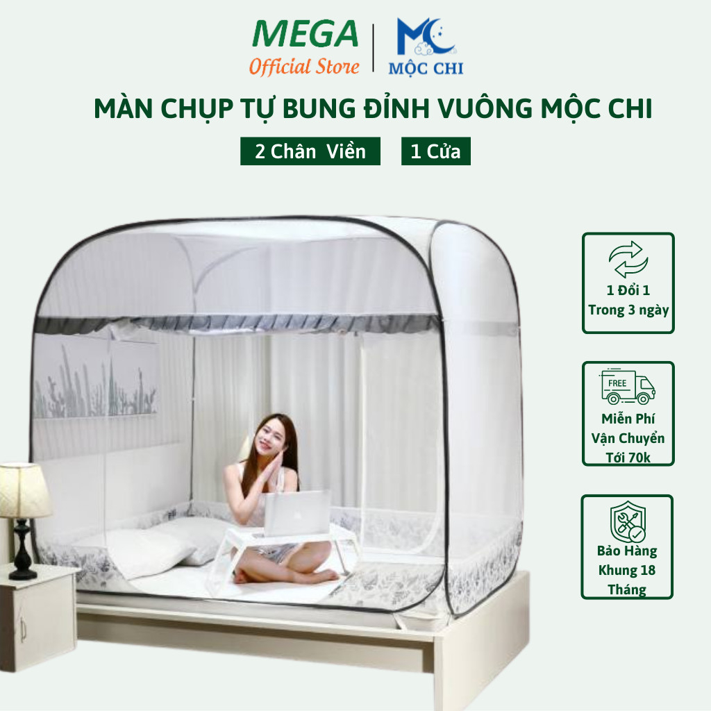 Moc Chi square top self-expanding mosquito net - Type with mosquito ...