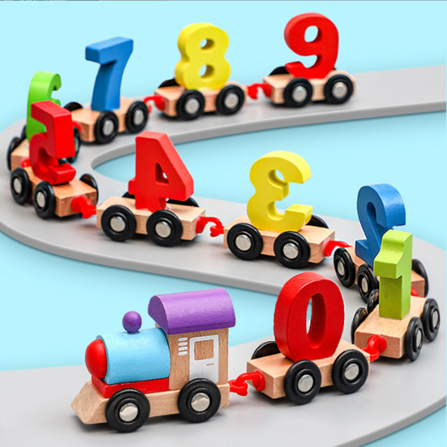 Train carrying numbers for children to learn to count and recognize ...