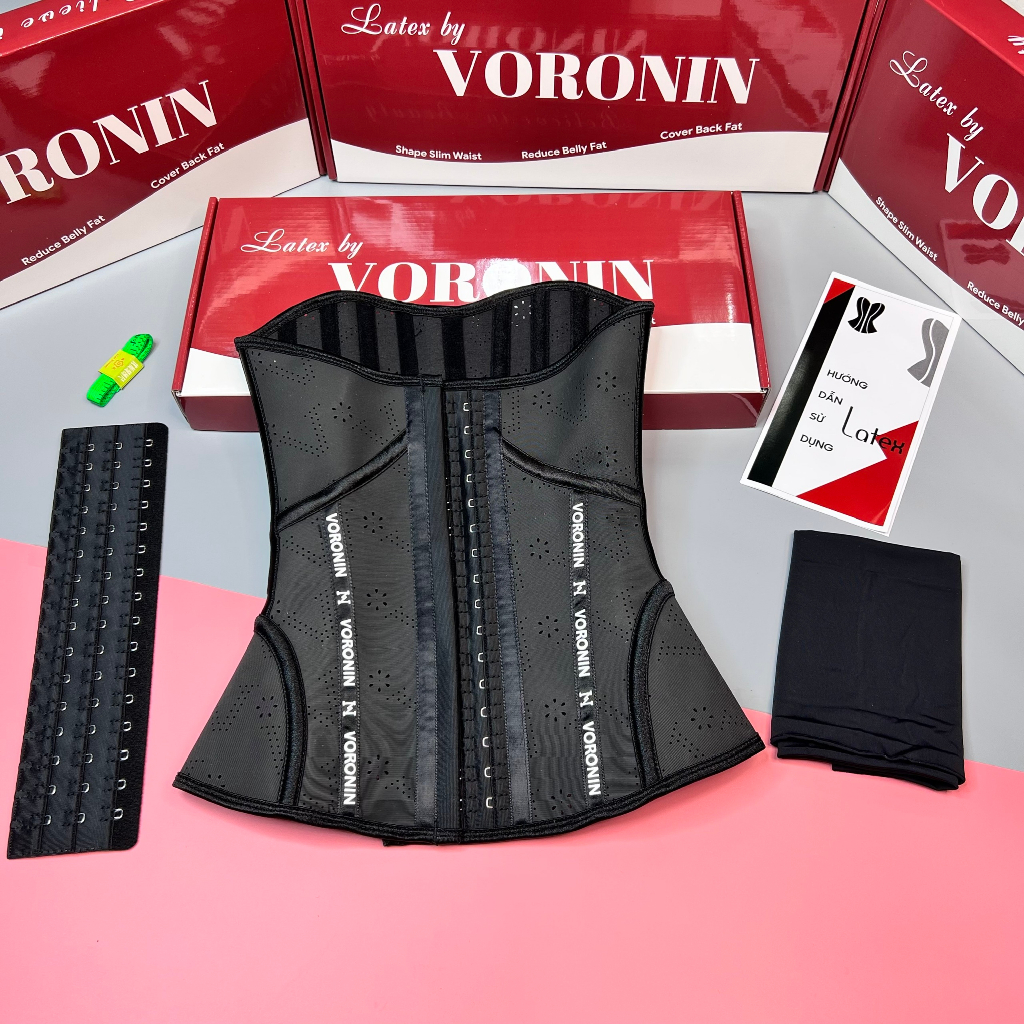 17-bone THERMAL Latex Belly Corset to Cover Back Fat - Postpartum Belly ...