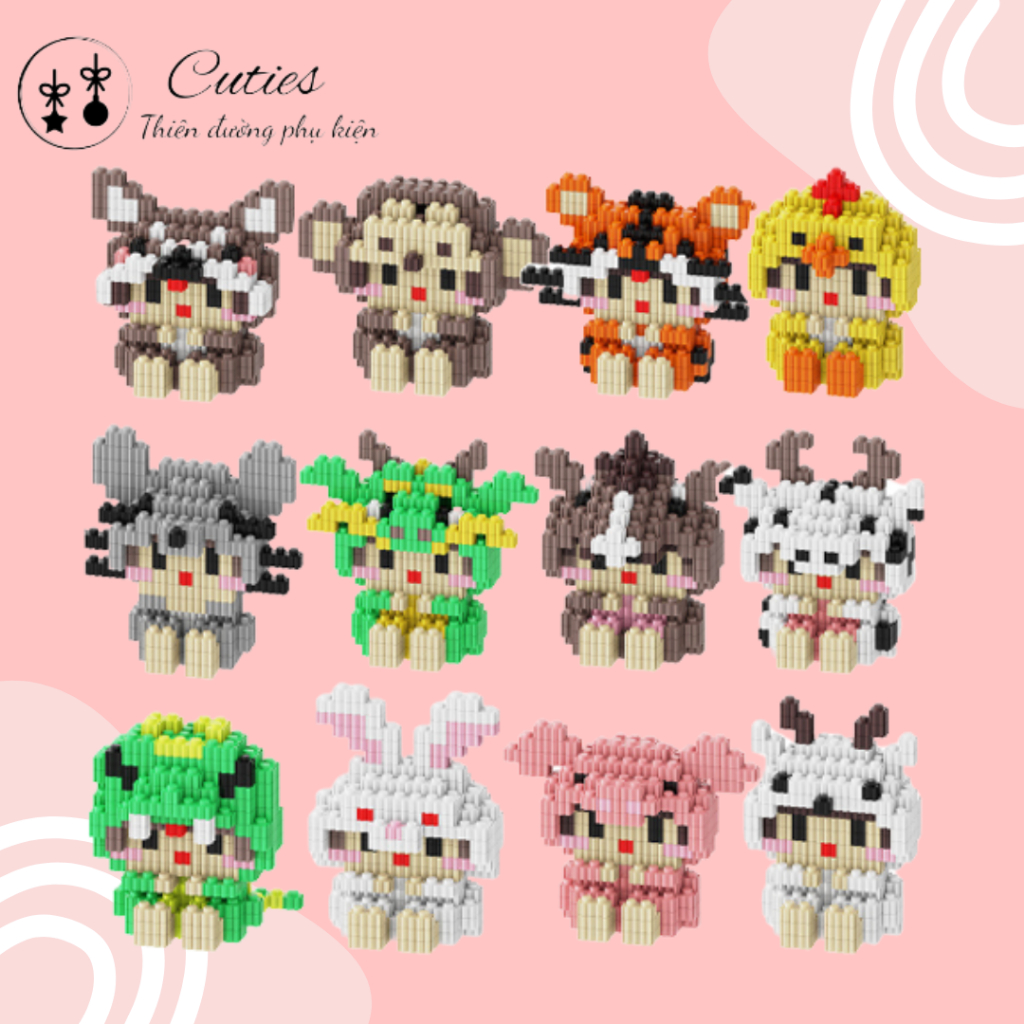 Lego Toy Assembled Lego Models 3D Zodiac Characters Cartoon | Shopee ...