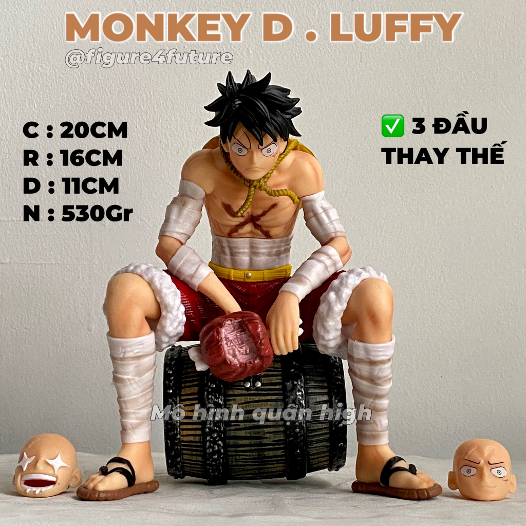 Monkey D MODEL. Luffy sitting with 3 replaceable sides - Luffy sitting ...