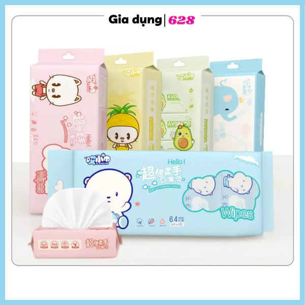 Mini Wet Tissue Set of 8 Packs (64 sheets) Pocket Convenient to Carry ...