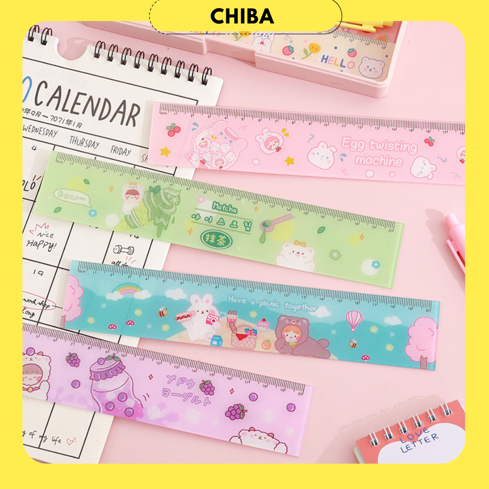 Plastic Ruler 15-20cm long, cute print - Sister ba House | Shopee ...