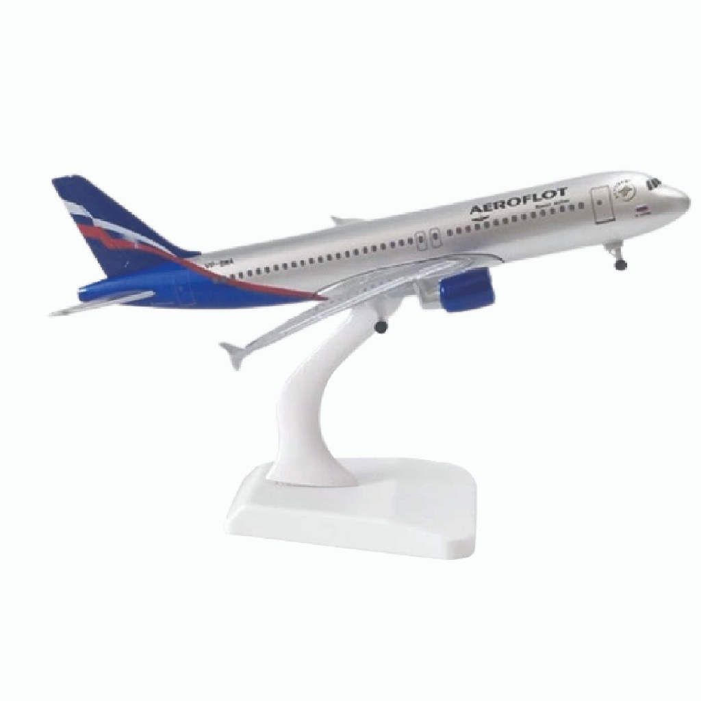 Russian aircraft model Russia Aeroflot Airbus A320 with wheels 20cm ...