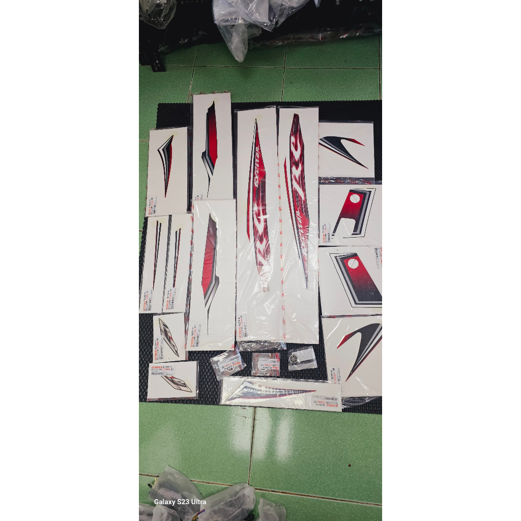 Genuine yamaha red and black rc exciter 2010 stamps for all genuine ...