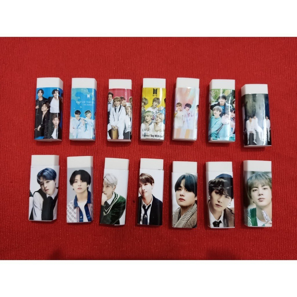 Eraser BTS Jungkook, Jimin, V, J-Hope, Suga, Jin, RM Cute Cute Aisobook ...
