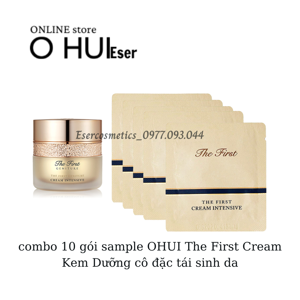 Combo of 10 sample packs of OHUI The First Cream - Concentrated skin ...